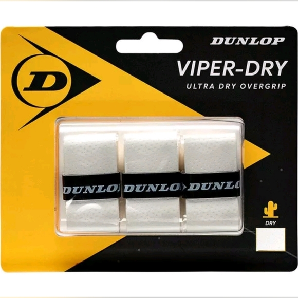 Dunlop | Other | Dunlop Viper Dry 3pack White Overgrip Ultra Dry Tennis ...